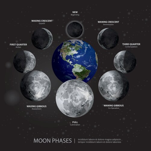 Solar and lunar eclipse poster Royalty Free Vector Image