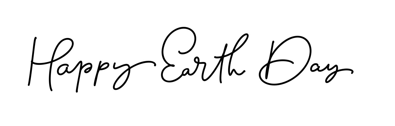 Happy earth day handwritten lettering text logo Vector Image