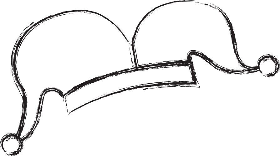 Jester hat sketch engraving Royalty Free Vector Image