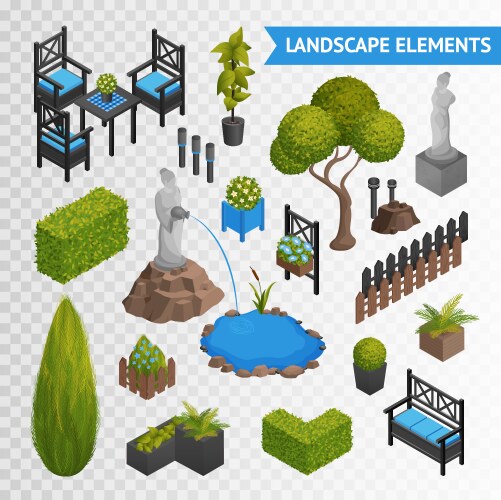 Landscape elements Royalty Free Vector Image - VectorStock