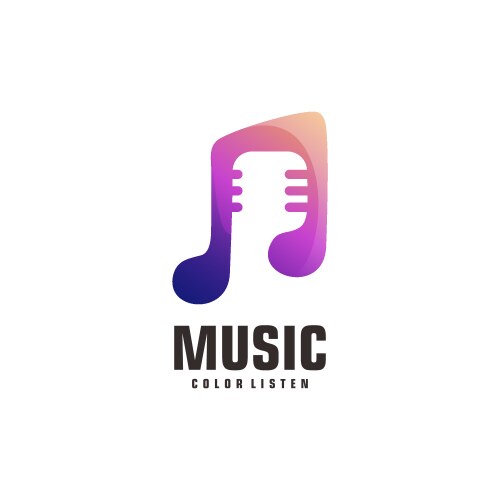 Gradient music colorful logo Royalty Free Vector Image