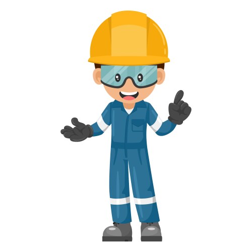 Industrial mechanical worker supervisor engineer Vector Image