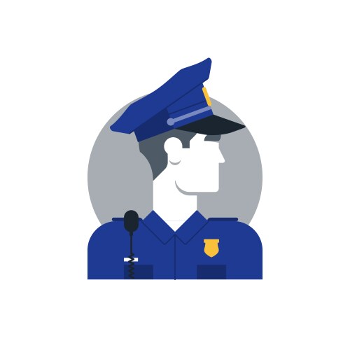 Cartoon police officer Royalty Free Vector Image