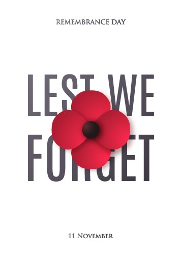 Remembrance day poster design Royalty Free Vector Image