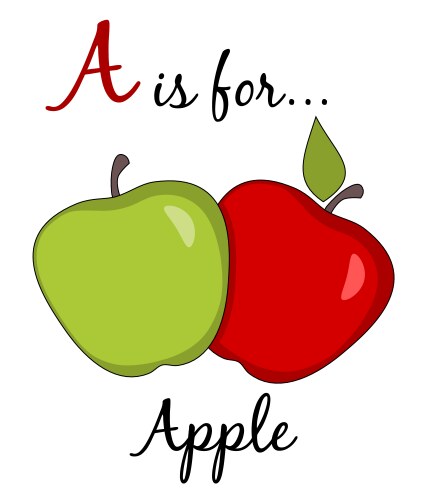 Box red apples on white background Royalty Free Vector Image