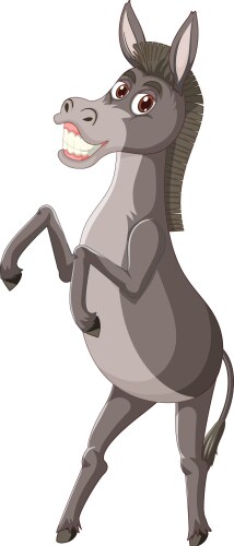 Cartoon funny donkey Royalty Free Vector Image