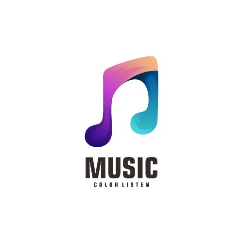 Musical logo treble clef Royalty Free Vector Image