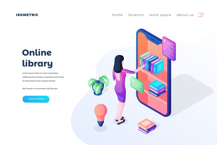 Programming landing page template Royalty Free Vector Image