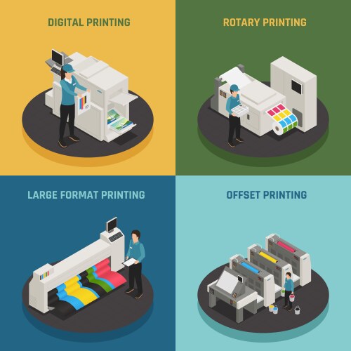 Basic printing icons Royalty Free Vector Image