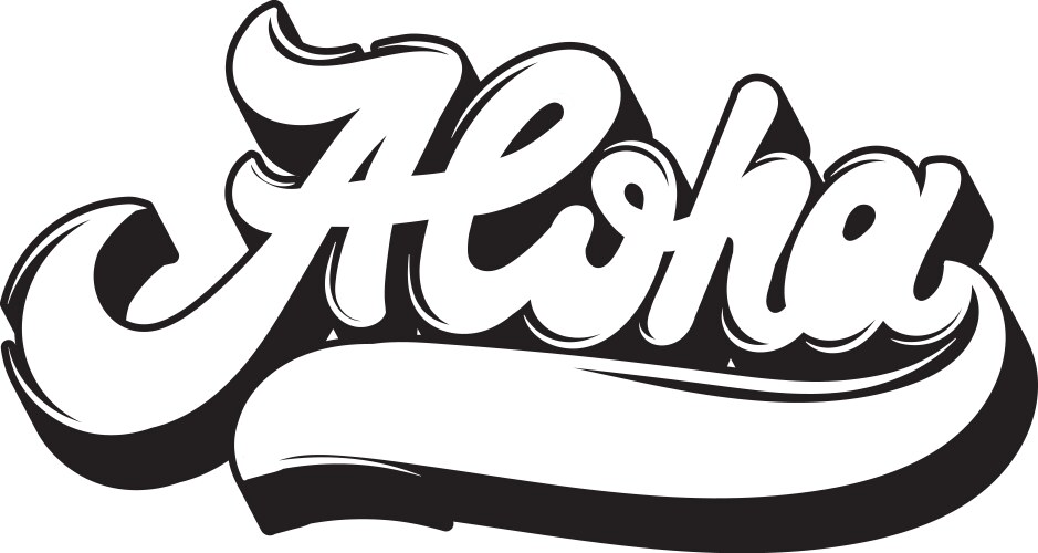 Aloha Font Hawaiian Vector Images (over 110)