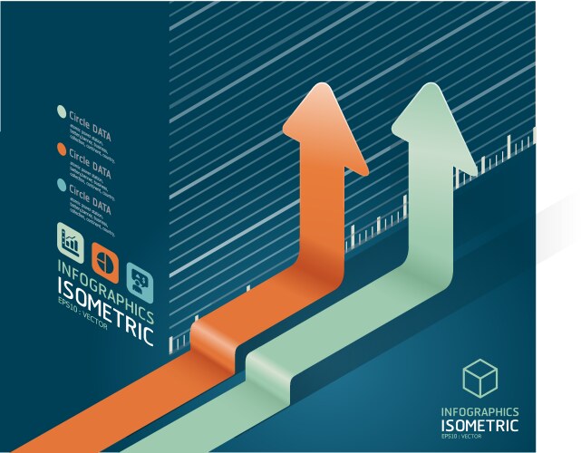 Infographic arrow diagram chart Royalty Free Vector Image