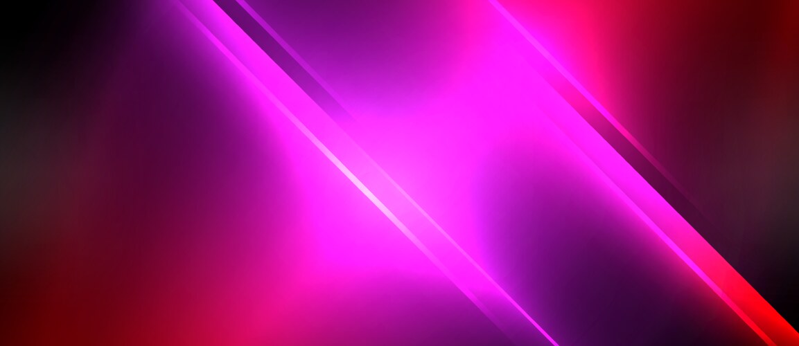 Neon dynamic diagonal light rays background Vector Image