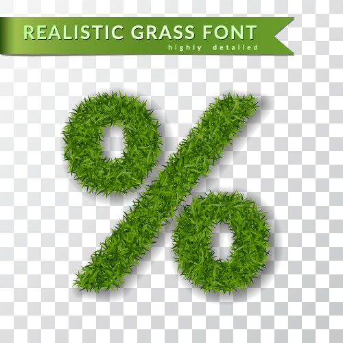 Grass symbol coma apostrophe text alphabet 3d Vector Image