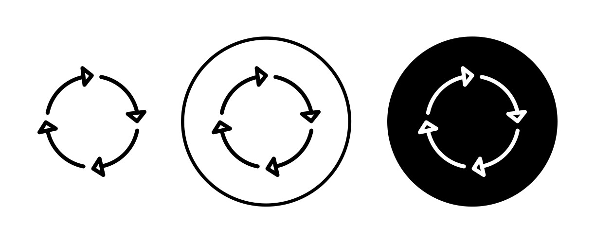 Life cycle icon set circle arrow method symbol Vector Image