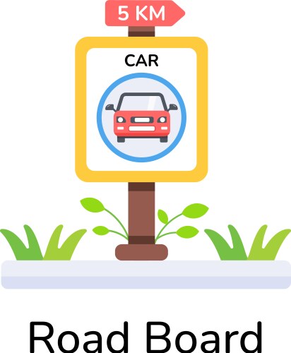 Road board Royalty Free Vector Image - VectorStock