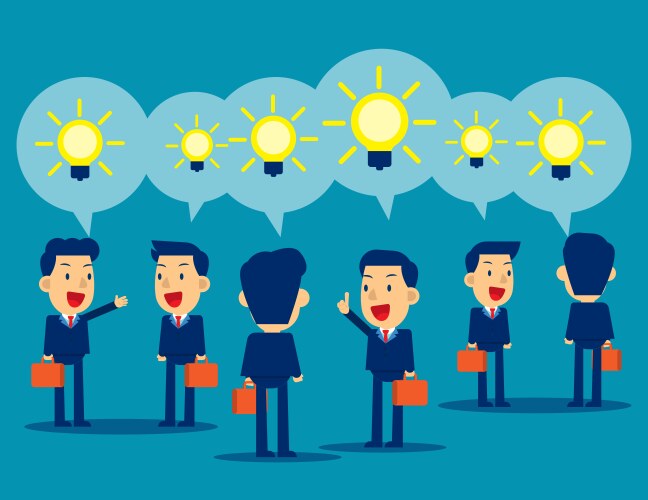 Business ideas selection concept Royalty Free Vector Image