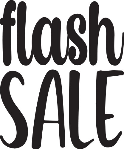 Flash sale text effect design Royalty Free Vector Image