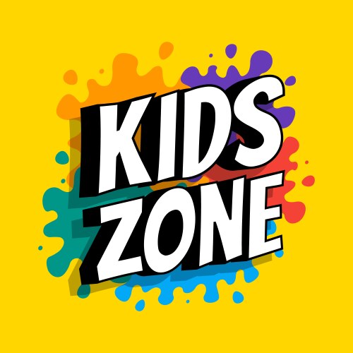 Kids zone banner template Royalty Free Vector Image