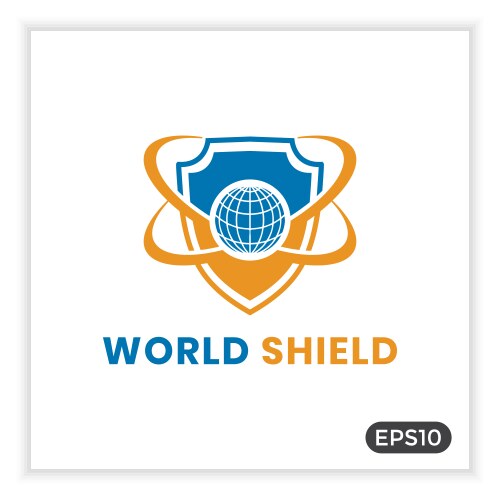 Globe and shield Royalty Free Vector Image - VectorStock