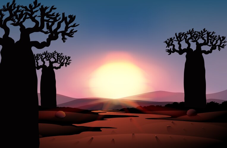 Ecosystem desert Royalty Free Vector Image - VectorStock