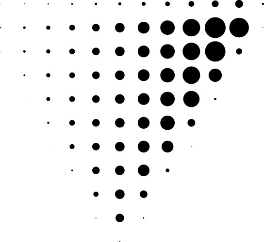 Halftone dotted triangle Royalty Free Vector Image