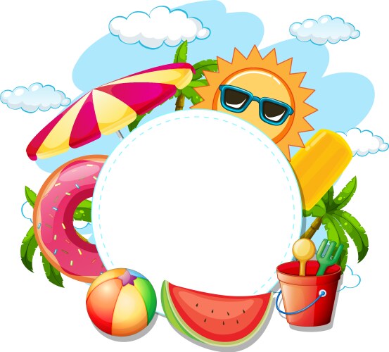 Beach yellow banner Royalty Free Vector Image - VectorStock