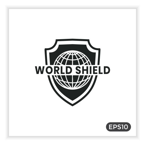 Globe and shield Royalty Free Vector Image - VectorStock