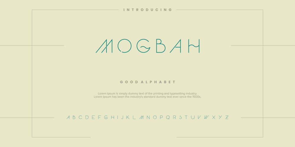 Wind bands modern minimal abstract alphabet fonts Vector Image