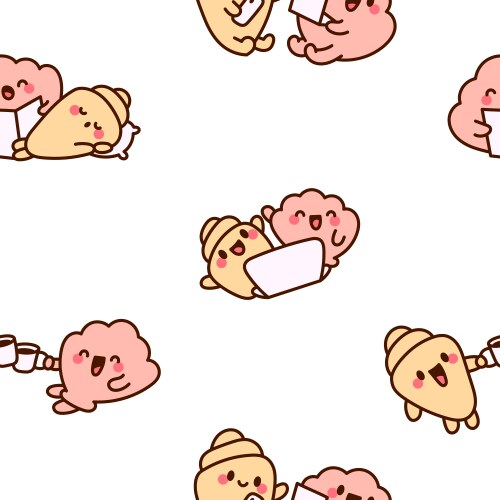 Funny couple seashell cartoon characters Vector Image