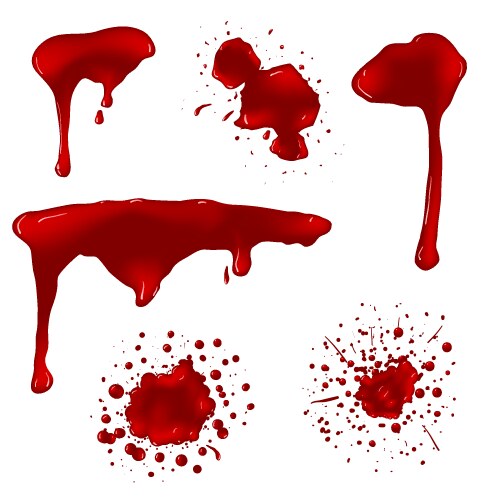 Bloody handprint horror dirty scary blood Vector Image