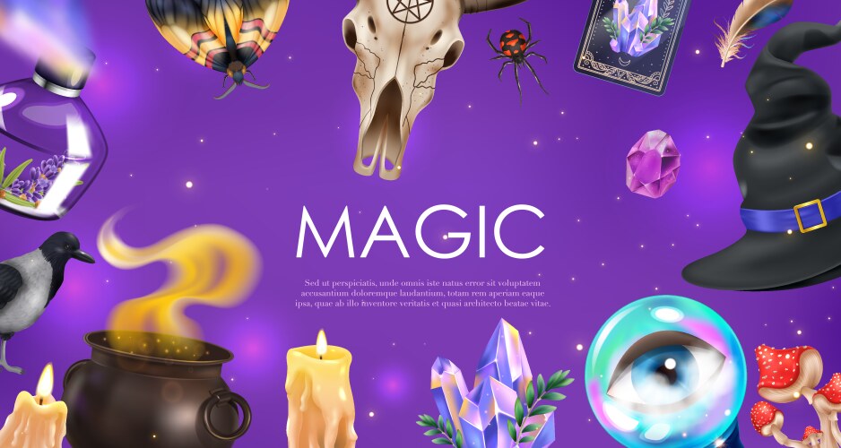 Magic book background Royalty Free Vector Image