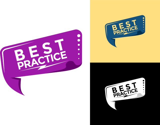 Best practice banner ribbon label Royalty Free Vector Image