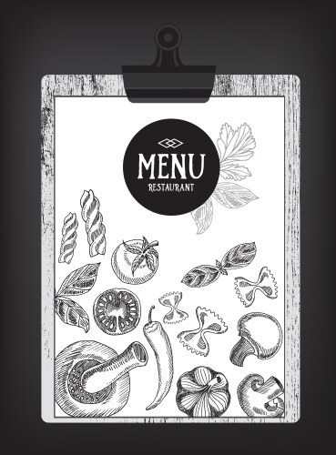 Vintage frame restaurant menu design Royalty Free Vector