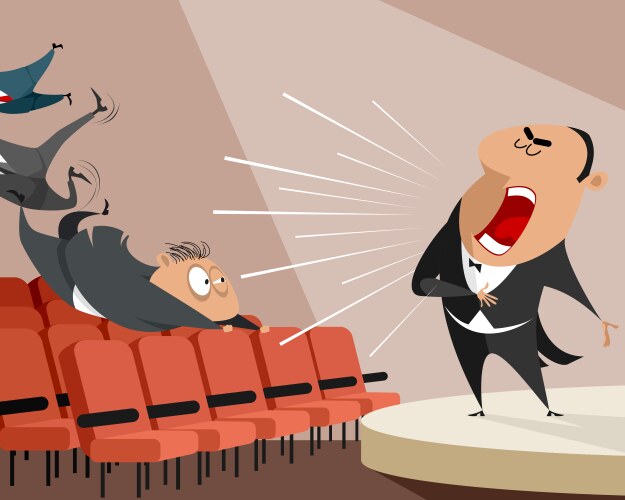 Cartoon opera singer Royalty Free Vector Image