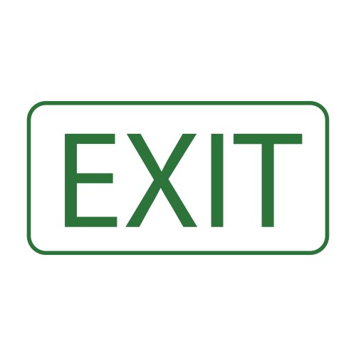 Emergency exit sign set Royalty Free Vector Image