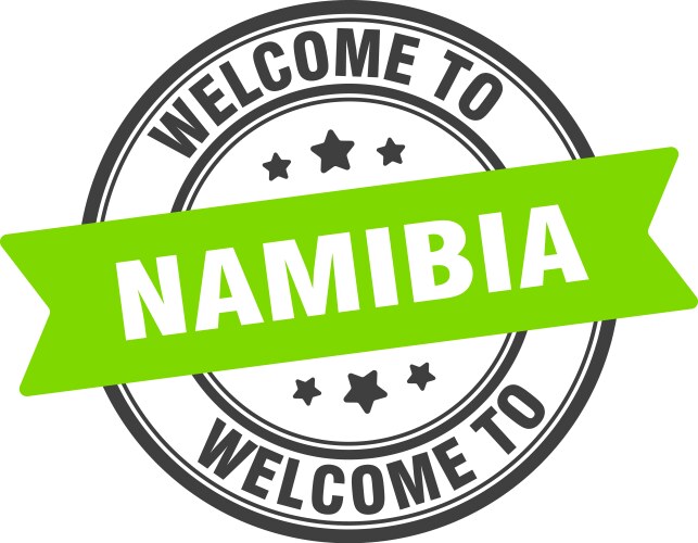 Welcome to namibia stamp round sign Royalty Free Vector