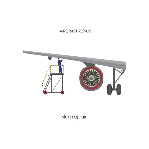 Aircraft Maintenance and Repair – Royalty-Free Vector | VectorStock