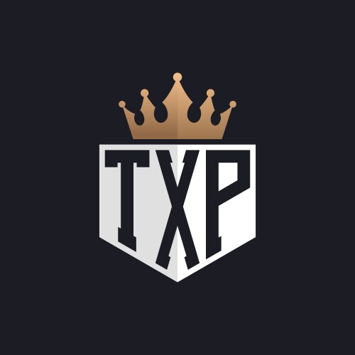 Luxury ffe logo with crown elegant initials Vector Image