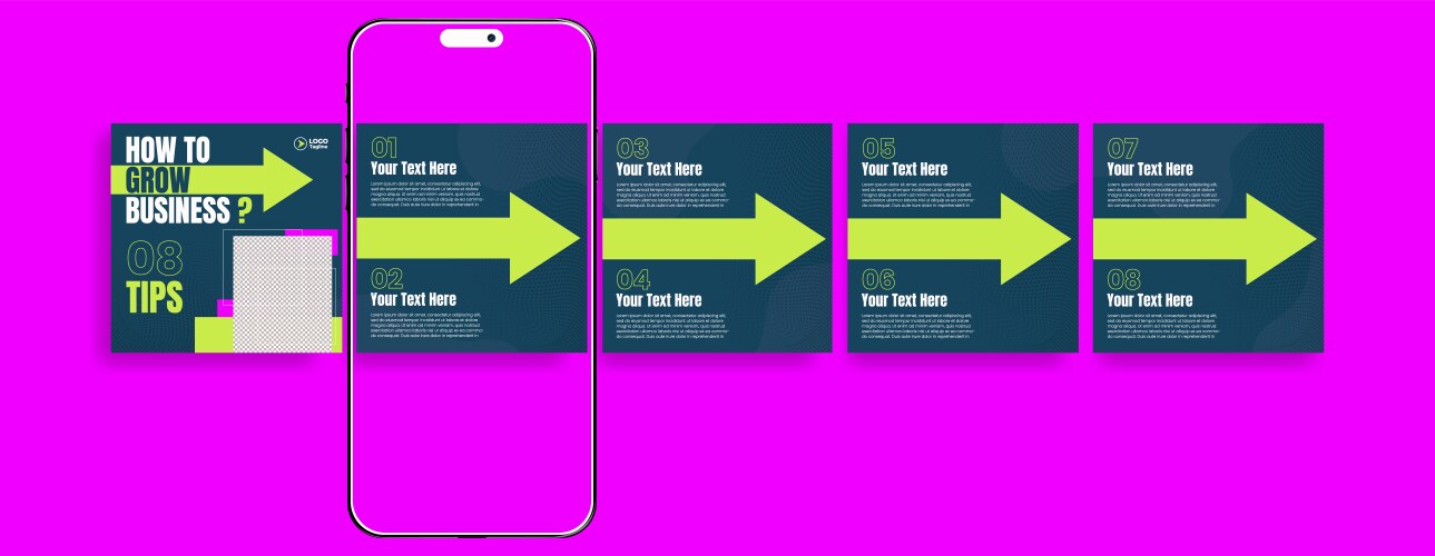 Corporate business marketing carousel post Vector Image