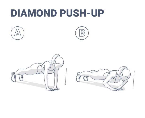 Modified knee push ups exercise Royalty Free Vector Image