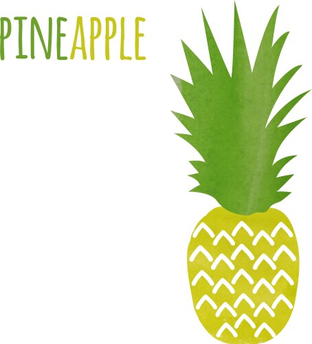 Watercolor Pineapple Splash – Royalty-Free Vector | VectorStock