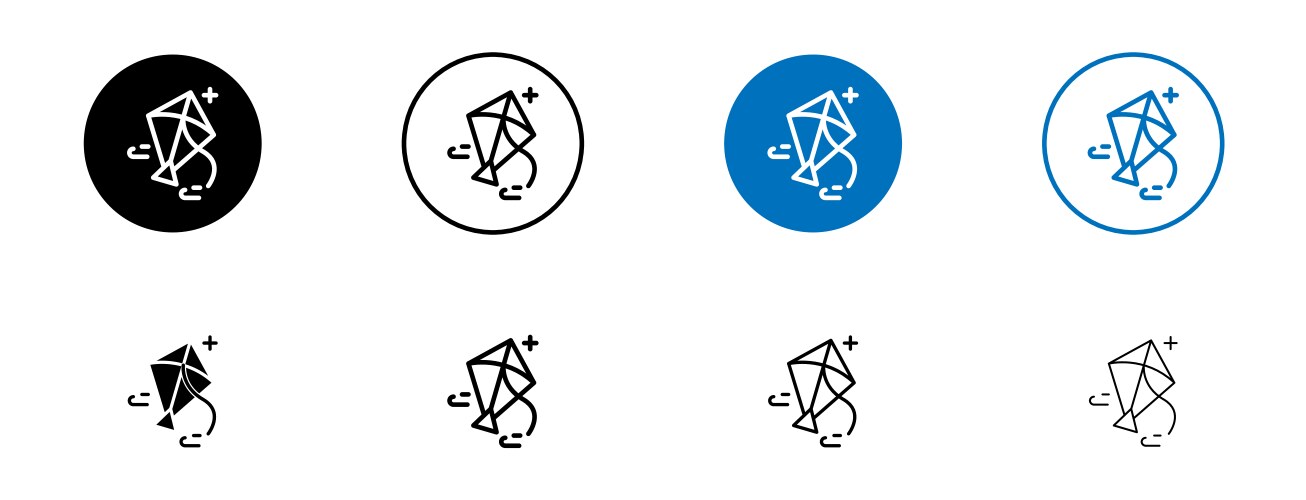 Makar sankranti icon set kite symbol indian kite Vector Image