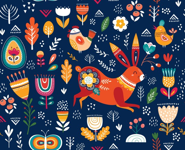 Little red riding hood seamless pattern graphics Vector Image