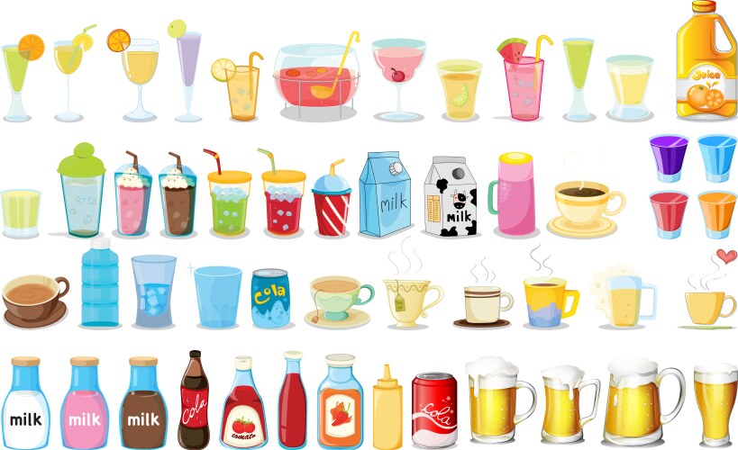 Cartoon Drinks Vector Images (over 210,000)
