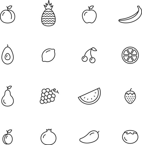 Fruits Outline Vector Images (over 110,000)