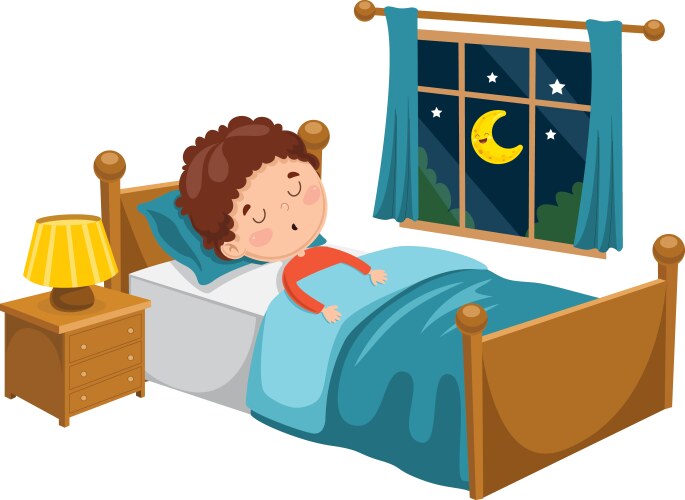 Kid sleeping Royalty Free Vector Image - VectorStock