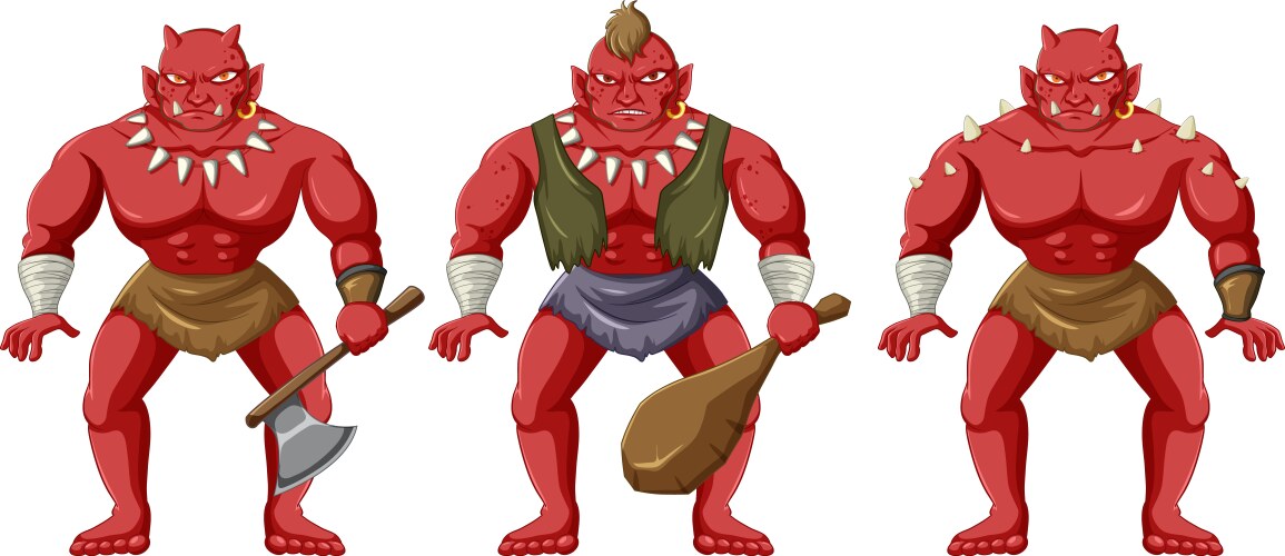 Orc cartoon character isolated Royalty Free Vector Image