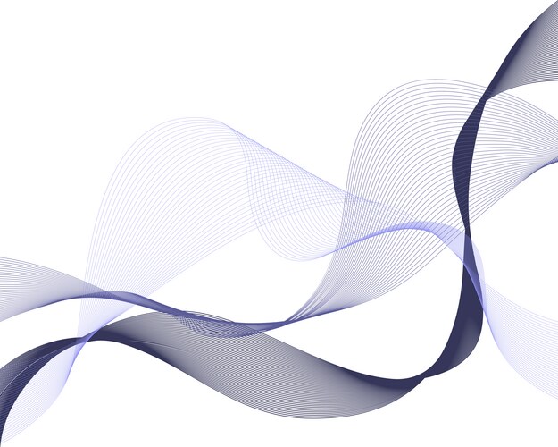 Transparent gray abstract wave wavy lines Vector Image