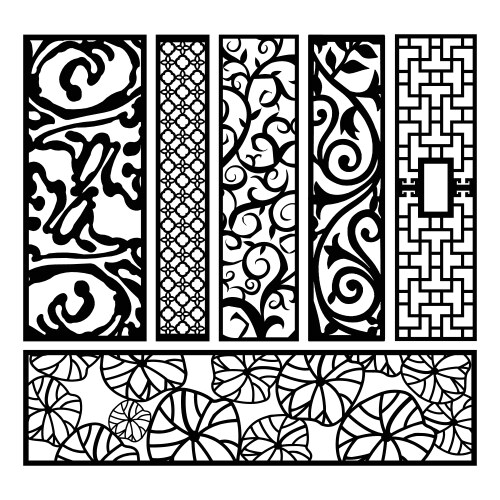 Laser cutting pattern design Royalty Free Vector Image