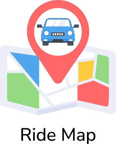 Ride map Royalty Free Vector Image - VectorStock